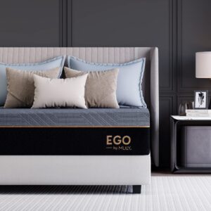 mlily ego copper queen memory foam mattress 12 inch, copper gel infused mattress bed in a box certipur-us certified made in usa, medium plush, 60”x80”x12”, darkgray