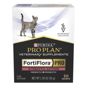 purina fortiflora sa synbiotic action feline probiotic supplement 1 box (30 sachets)