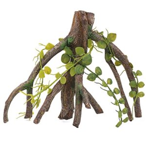 aqua kt reptile corner climbing branch with plant snake climb tree for bearded dragon lizard hermit crab crested gecko leopard chameleon frog terrarium habitat