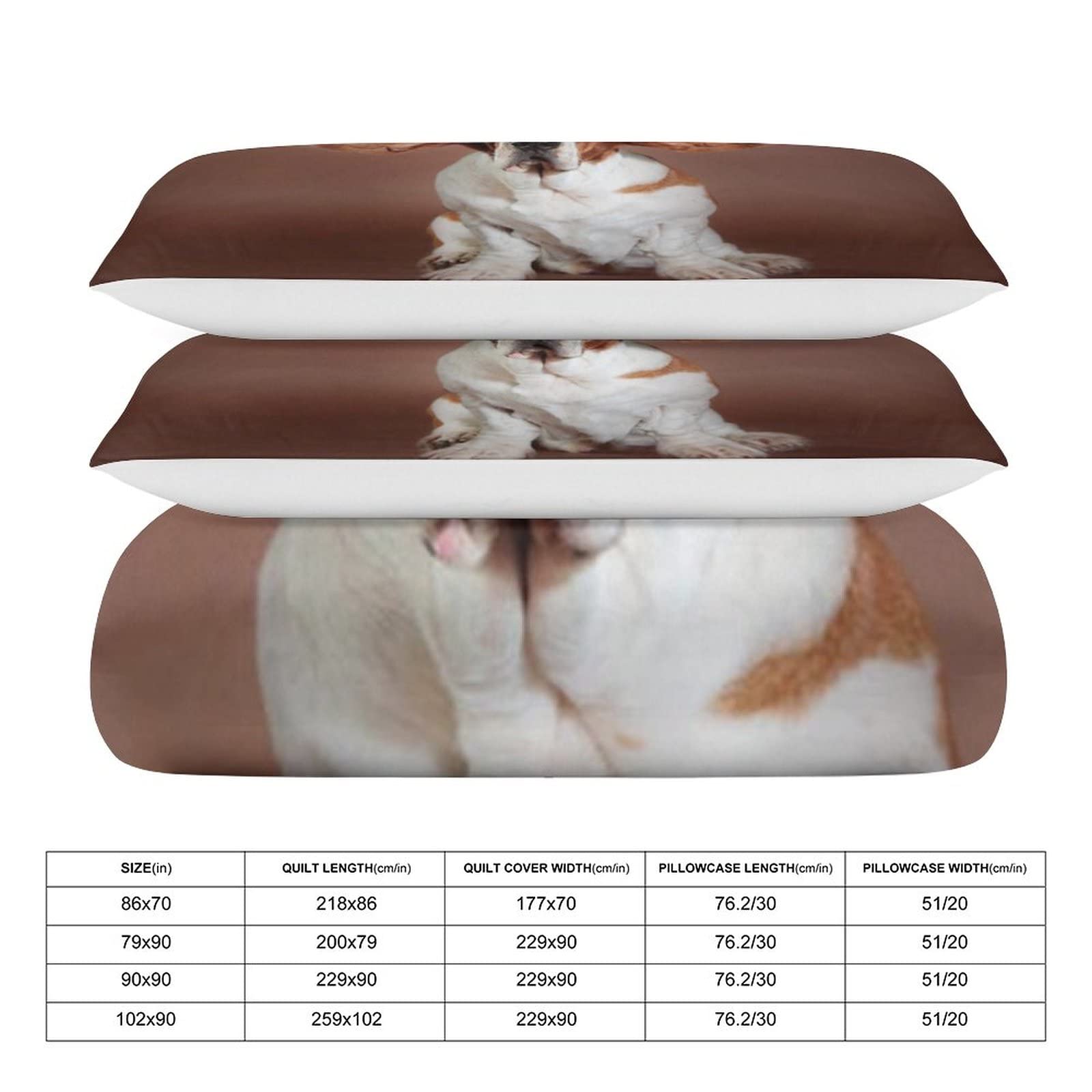 Basset Hound Dog Flying Ears 3 Piece Comforter Sets Bed Set Sheet and Pillowcases 1 Duvet Cover and 2 Pillowcases