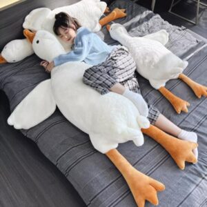 Werdast 19.5 Inches Goose Stuffed Animal Stuffed Goose Plush White Swan Throw Pillow Toy (White, 19.5")