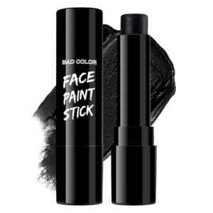 badcolor black cream-blendable face body paint stick for adults children eye black softball football baseball sports , non-toxic hypoallergenic for halloween sfx makeup cosplay joker costume parties