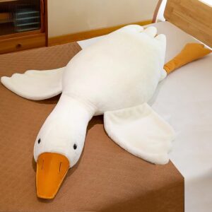 werdast 19.5 inches goose stuffed animal stuffed goose plush white swan throw pillow toy (white, 19.5")