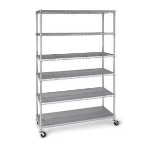 member's mark 6-tier nsf heavy duty wire shelving, 47.75" w x 18" d x 75.5" h