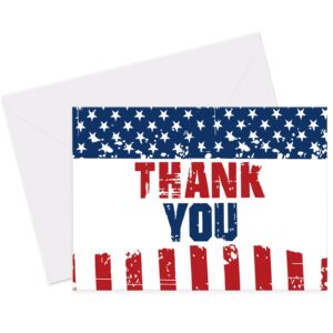 whaline 30pcs patriotic greeting cards american flag thank you cards retro 4th of july note card with envelops and adhesive stickers for independence day party favor supplies, 4 x 6inch