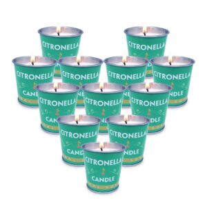 12 pack soy candles scented, 2 oz candle jar single wick citronella candle, 10 hour burn time aromatherapy candle