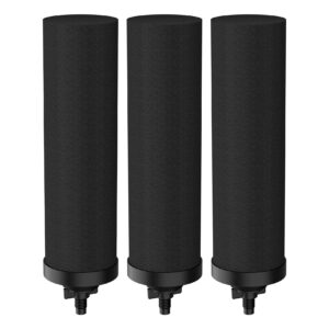 membrane solutions uv countertop gravity water filtration system replacement filter elements - 3 packs (u3p)