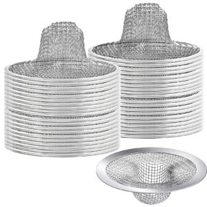 lunkuivy 100 pcs sink strainer, stainless steel filter trap 2.76 inch metal sink strainer utility sinks for kitchen, bathrooms, shower drains