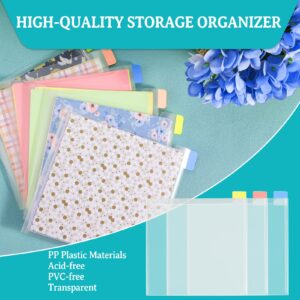 Caydo 36PCS 6x6inch Scrapbook Paper Storage, with 60PCS Sticky Index Tabs for Holding Scrapbook Paper, Cardstock, Vinyl Sheets