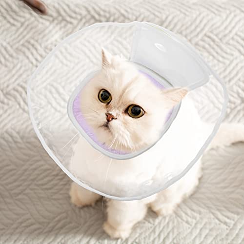 POPETPOP Compound Cone Collar Pet Recovery Collar Small Cat Collar Breathable Cat Cone Collar -Licking Collar Pet Collar Cat Bite Collar Small Cat Cone Cartoon Designed Cat Collar