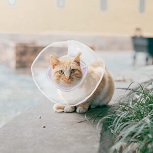 POPETPOP Compound Cone Collar Pet Recovery Collar Small Cat Collar Breathable Cat Cone Collar -Licking Collar Pet Collar Cat Bite Collar Small Cat Cone Cartoon Designed Cat Collar