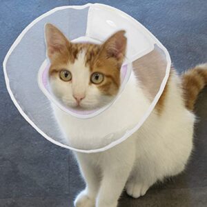 POPETPOP Compound Cone Collar Pet Recovery Collar Small Cat Collar Breathable Cat Cone Collar -Licking Collar Pet Collar Cat Bite Collar Small Cat Cone Cartoon Designed Cat Collar