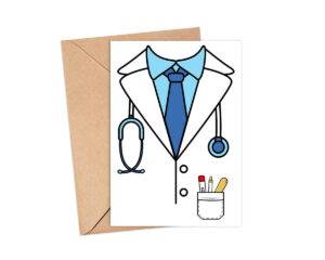 doctor card - medical school graduation card - white coat ceremony - doctor thank you - gift for him her