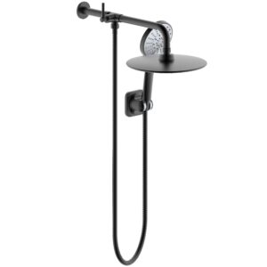 derengge shower combo,9 inch shower head and handheld shower with diverter shower arm,matte black finished,sca-0288-mt