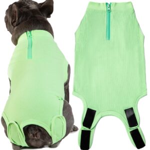 Wabdhaly Dog Surgery Recovery Suit for Female Spay,Puppy Surgical Recovery Zip Up Suit,Anti-Licking Bodysuit for Abdominal Wounds,Cone Alternative Recovery Blank Suit for Dogs