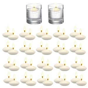 unscented floating candles for centerpieces, 40pcs floating warm tealights candles for wedding valentine's day christmas bachelorette party for home kitchen bathtub dining table decorations