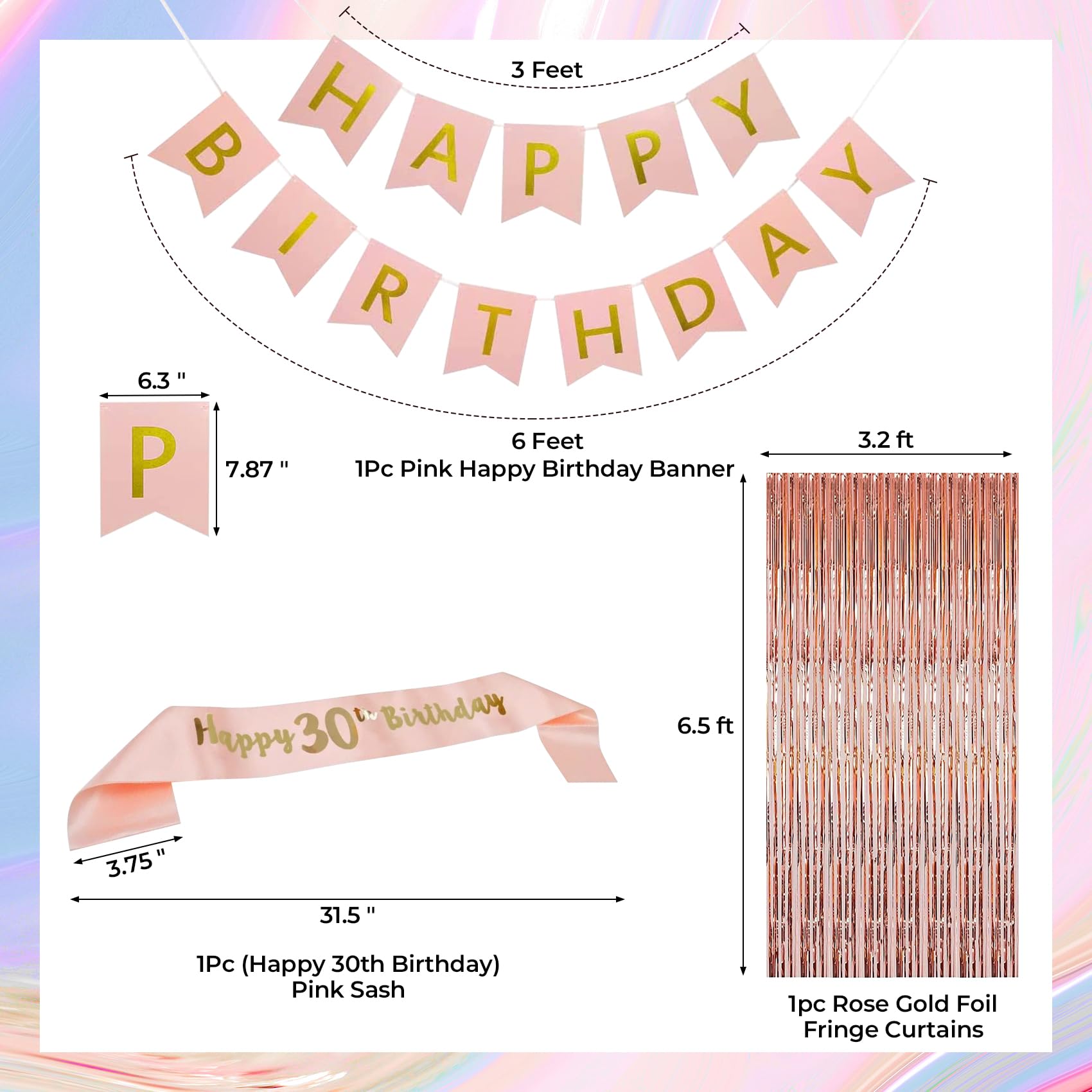 30 Flirty And Thriving Balloons Thirty Flirty And Thriving Decorations For Her 30 Balloons For Women Rose Gold Flirty Thirty Birthday Decorations Dirty Happy 30th Birthday Decorations Banners