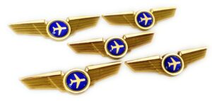 pct west kids airlines pilot wings lot of 5 pins