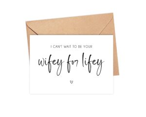 emily gift i cant wait to be your wifey for lifey wedding day card from bride for groom - love card