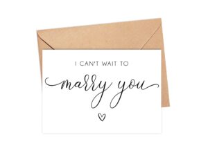 i cant wait to marry you - bride to groom wedding day card - letters to my husband from wife - love gift for him - fiancé gifts - vows