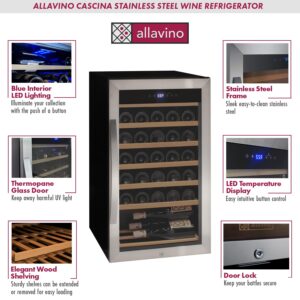 Allavino KWR33S-1SR Wine Refrigerator, 33 Bottle, Stainless Steel