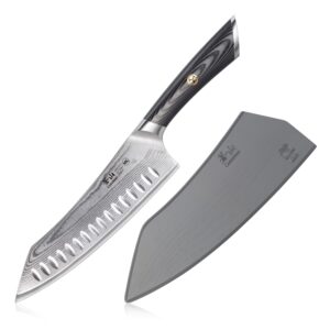 cangshan naka series x-7 steel forged rocking chef's knife with sheath (8-inch)