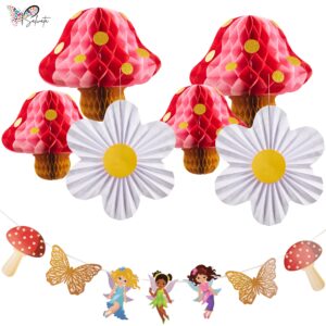 mushroom classroom decor, mushroom party decorations, mushroom birthday decorations, fairy garden alice in wonderland decor, forest theme garland, fairytale centerpiece, paper hanging lantern smurfs