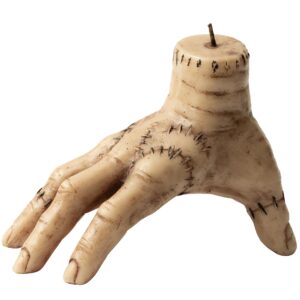 eartim halloween scary thing hand candle, realistic creepy severed hand candle table decor, family thing hand, thing hand candle for fans, scars hand halloween props thanksgiving christmas prank gift