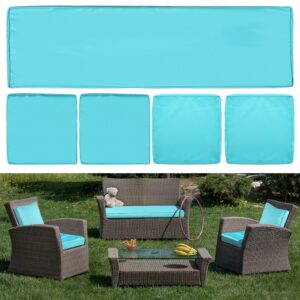 geetery 5 pcs outdoor cushion covers outdoor patio cushions pillow replacement covers for seat and back outdoor cushion slipcovers for sectional rattan sofa patio furniture cushion covers for couch