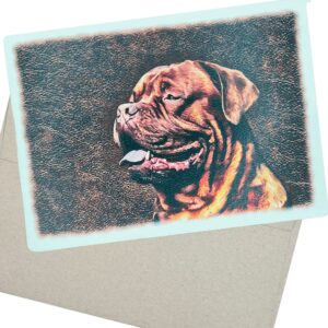 groomers margins french mastiff birthday card, dog birthday card (5x7 inch and blank inside) - 62