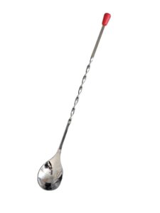 rattleware 11" twist spoon - stainless steel bar spoon - long handle twisted mixing spoon for bartenders and coffee enthusiasts