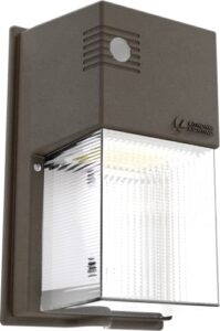 lithonia lighting tws led alo sww2 mvolt pe ddb m2 led wall pack with switchable color temperature, adjustable lumen output and switchable photocell, mvolt 120-277v, dark bronze