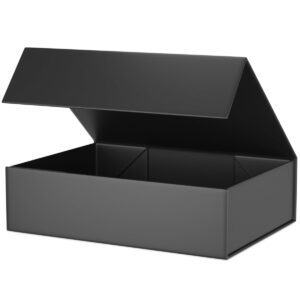 black gift box 11.9" x 8.5" x 3.3" with magnetic closure lid gift box for presents,bridesmaid gifts box,cute box,birthday gift box,luxury for gift packaging, magnetic gift box for wrapping gifts