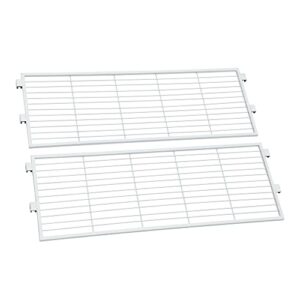 convenience concepts xtra storage shelf deluxe metal extension set of 2, white