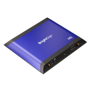 brightsign hd225 h.265, delivers 4k60p video in hdr, hmtl5, standard i/o for gpio, ir, & ethernet