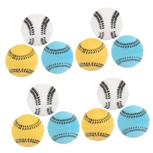 balacoo 12 pcs pet rubber ball dog dental chew toys dogs squeaky balls dog molar toy dog chewing toy squeaky dog ball dog bite balls dogs toy balls puppy toy dogs ball toy psm small dog