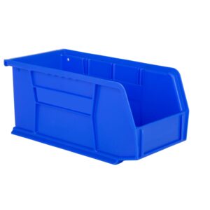 hudson exchange 11" x 5-1/2" x 5" plastic stackable storage bin and hanging container (blue)