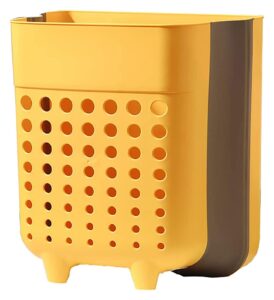 basket hamper wall mounted laundry hamper, 36l collapsible tall laundry hamper with carry handle, space-saving wall laundry basket, plastic wall laundry basket for clothes, snacks, toys, sundries ( co