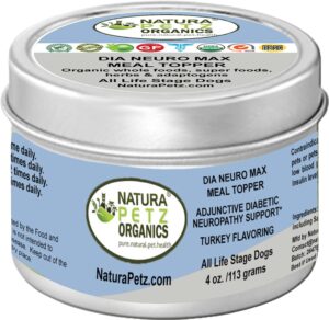 organic pet systems dia neuro max meal topper* adjunctive diabetic neuropathy support* for dogs & cats