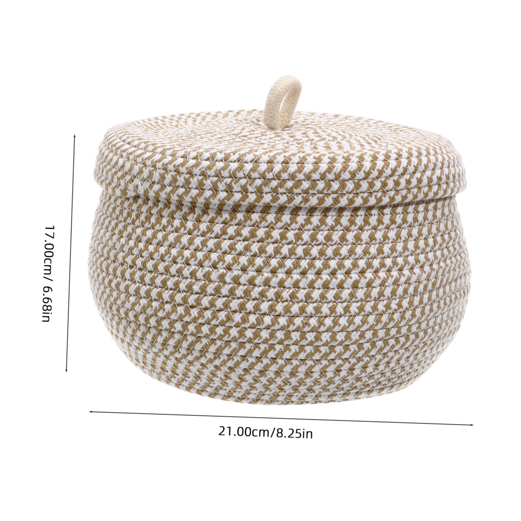 Hemoton Rope Storage Basket Lidded Basket Nursery Storage Container Rattan Storage Basket Wicker Basket with Lid Decor Multifunctional Storage Baskets Baby Diaper Rack Cotton Rope Cute