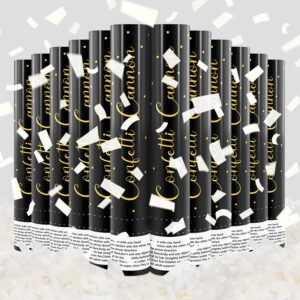 confetti cannon white biodegradable party popper 12 pack rice paper party poppers confetti shooters white confetti cannons for wedding graduation new year eve celebration christmas birthday party