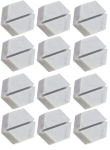 helloposh marble hexagon place card holders | escort card holders | party favors | photo display | business card holder (12 pack)