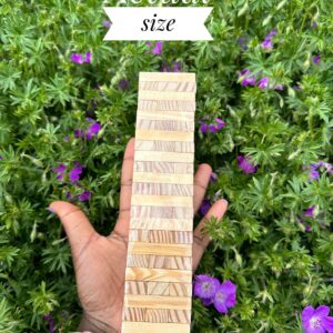 MUCHAI Innovations Stackable Wood Blocks GuestBook | 72 Blank Pieces Plus Sign | Wedding Baby Bridal Shower Birthday Party Game - Build Memories Names Message Wishes Advice Deco (Love)