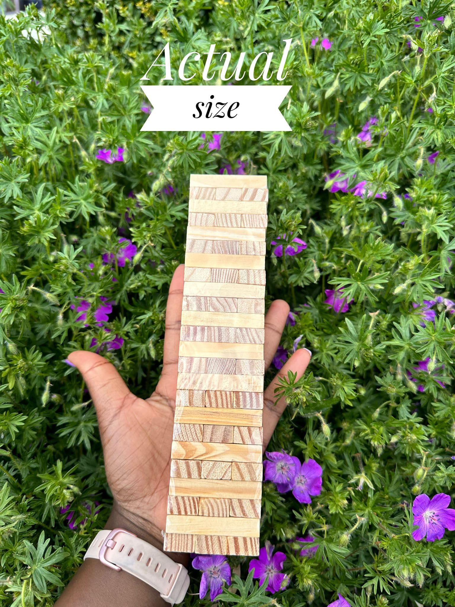 MUCHAI Innovations Stackable Wood Blocks GuestBook | 72 Blank Pieces Plus Sign | Wedding Baby Bridal Shower Birthday Party Game - Build Memories Names Message Wishes Advice Deco (Love)