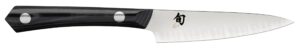 shun 4 inch narukami paring knife, 4", black