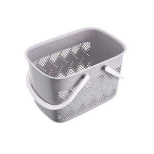 kamuavni shower caddy portable,college dorm organizer plastic bathroom storage organizer bins cute shower caddy basket with handle portable caddy basket 11.8 * 7.1 * 7.9 inch - grey