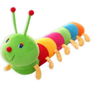 chelei2019 31.5" caterpillar stuffed animal,colorful long giant caterpillar pillow plush gift