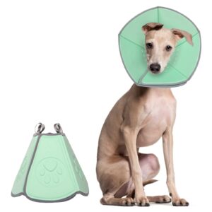 tavayvip adjustable soft dog cone, recovery collar for dog after surgery anti-bite lick wound healing, elizabethan collar (or-mp)