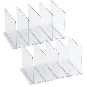 koalafast purse organizer for closet, 10 pack adjustable acrylic shelf dividers for closet organization, clear purse separator handbag storage organizer