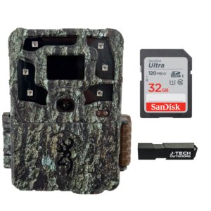 browning strike force pro x 1080 trail game camera bundle includes 32gb memory card and j-tech card reader (24mp) | btc5px1080